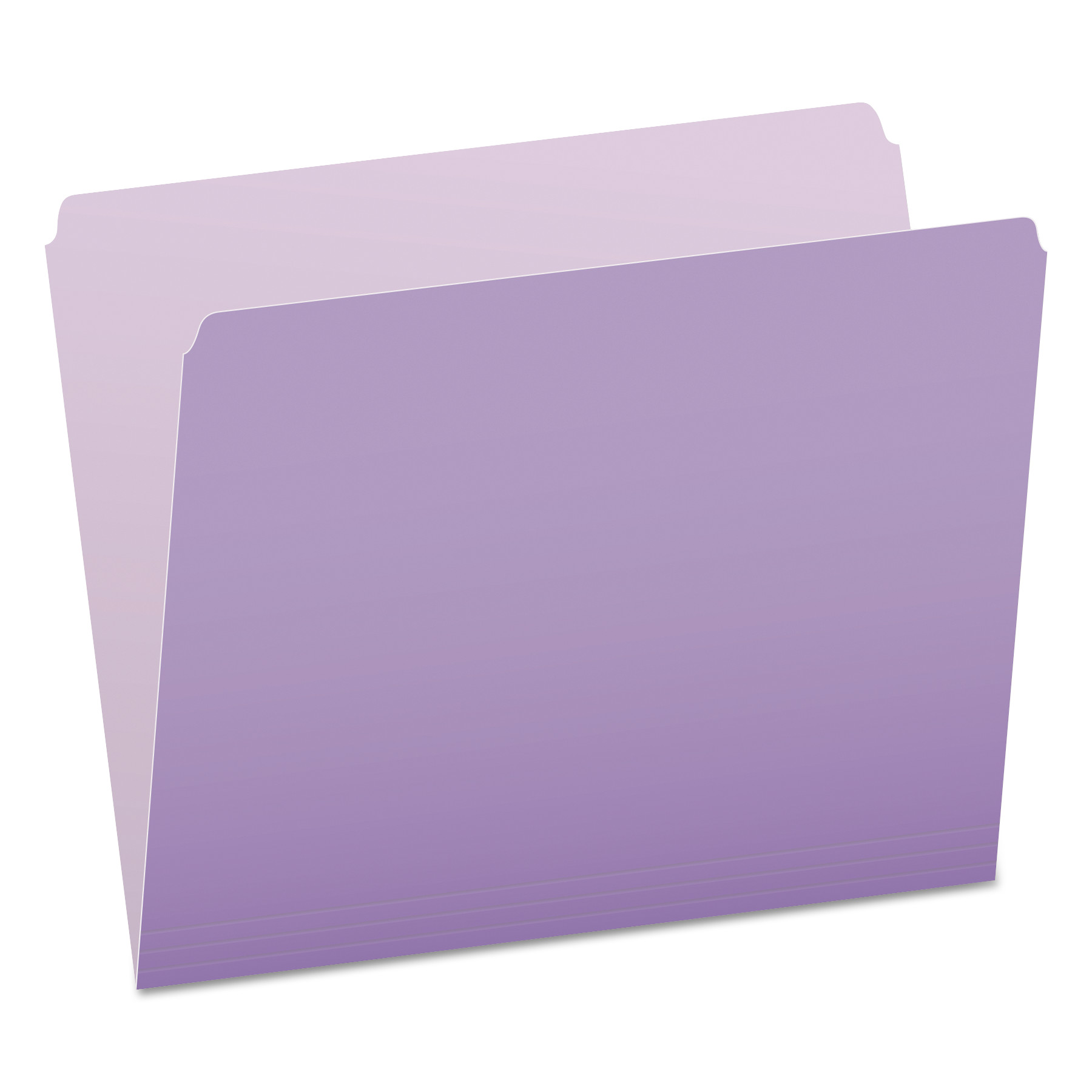 Colored File Folders, Straight Tab, Letter Size, Lavender/Light ...