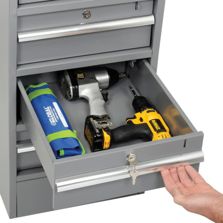 Premium 4 Drawer Workbench Pedestal W/Built-In Base | ErgoSpec