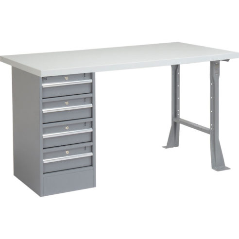 Pucel Mobile Open-Base Shop Desk MSD-2023 - Pigeonhole Riser 23"W x 20 ...