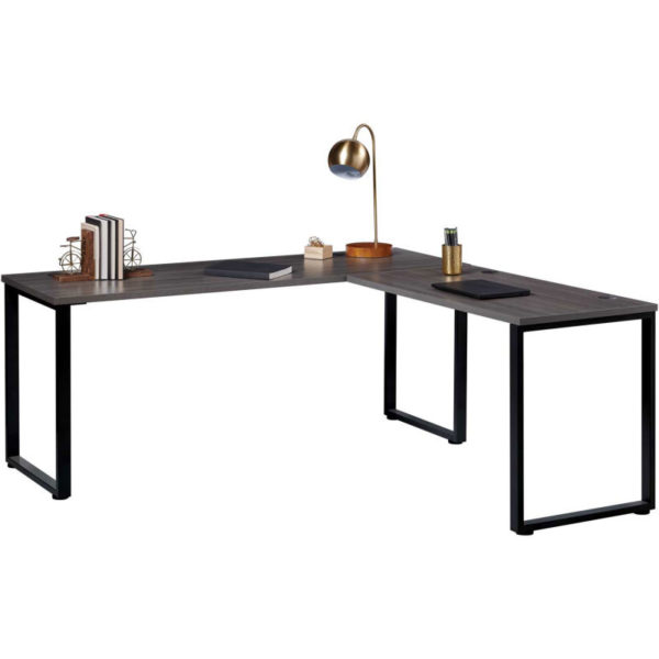 Interion Open Plan Office Desk - 72"W x 30"D x 29"H - Charcoal Top with ...
